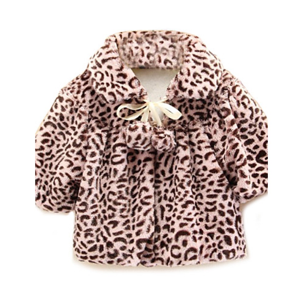 Girl's Leopard Jacket & Coat,Cotton Spring / Fall